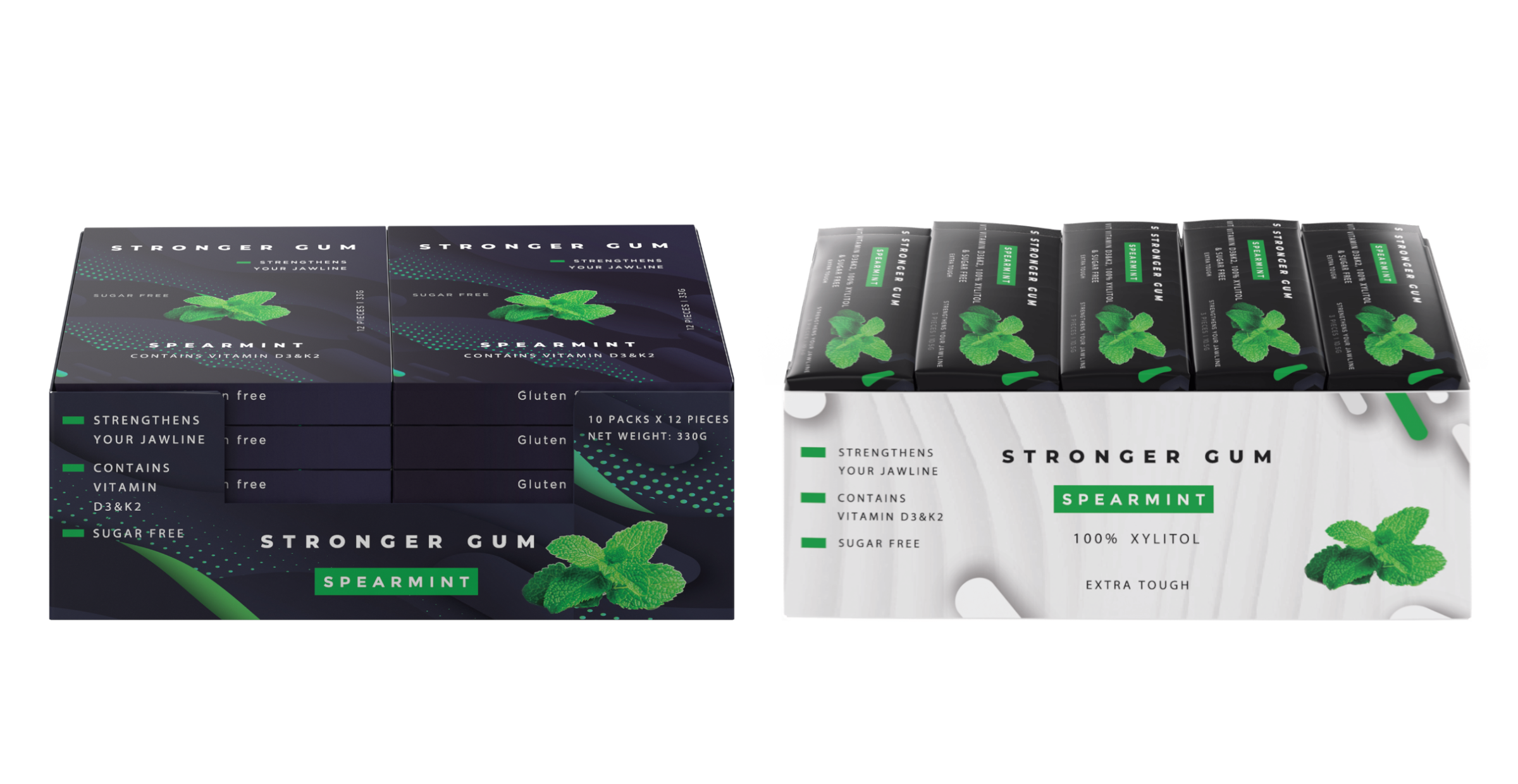 Stronger Gum - Kaugummi für die Kieferpartie | Führend in Gesichtsfitn